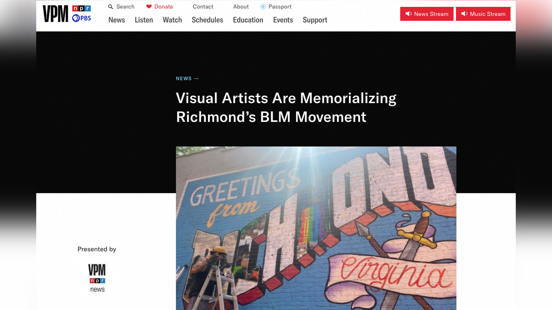 VPM Interview - Richmond, VA NPR - Evergreen Digital Imaging